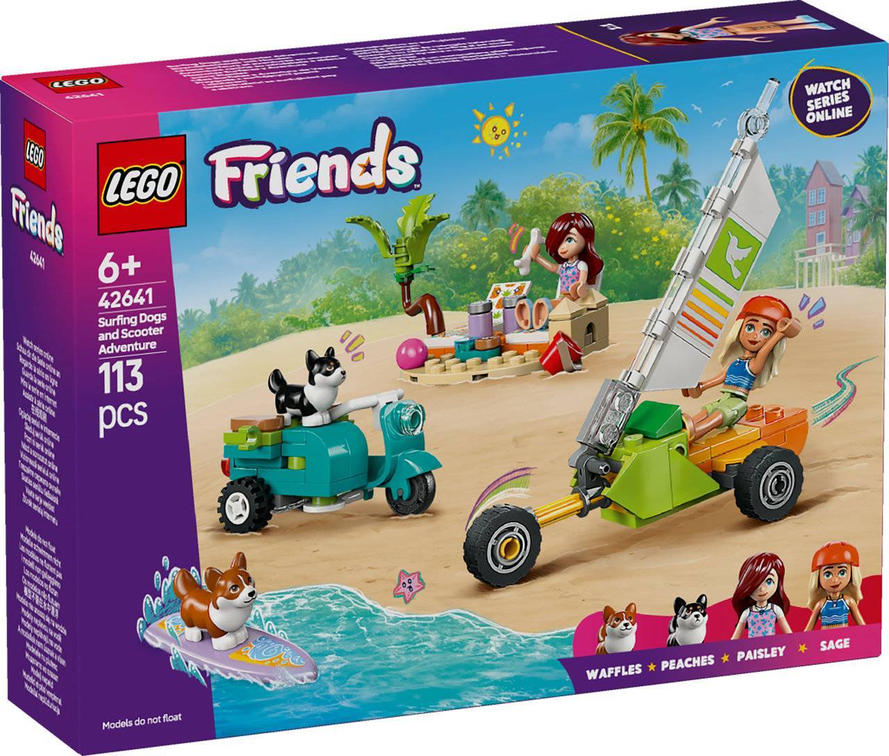 LEGO® Friends 42641 Surfing Dogs and Scooter Adventure - Build and Play ...