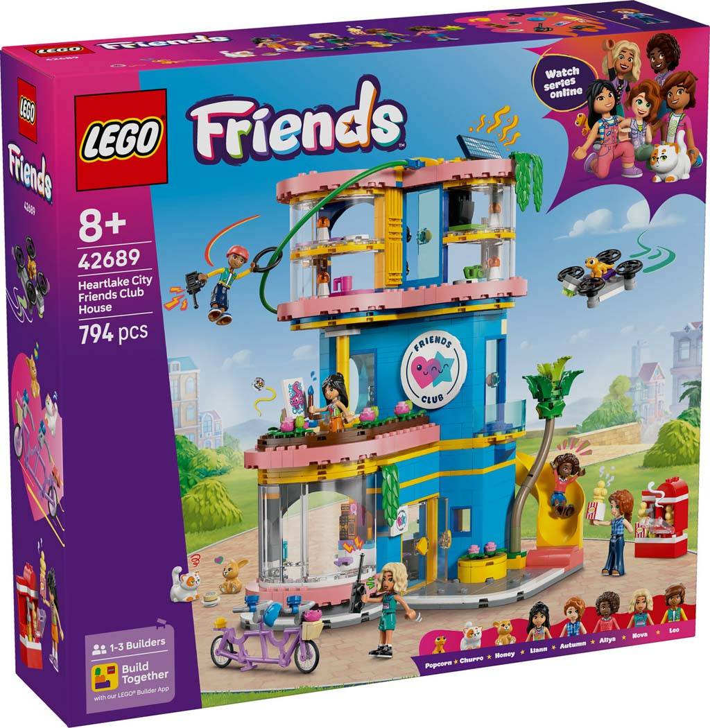 LEGO® Friends 42689 Heartlake City Friends Club House - Build and Play ...