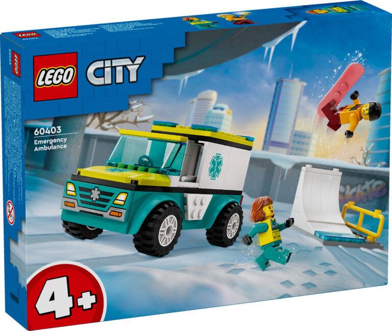 LEGO® City 60403 Emergency Ambulance and Snowboarder - Build and Play ...