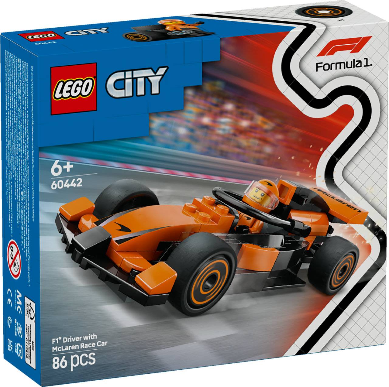 LEGO® City 60442 F1® Driver with McLaren Race Car - Build and Play ...