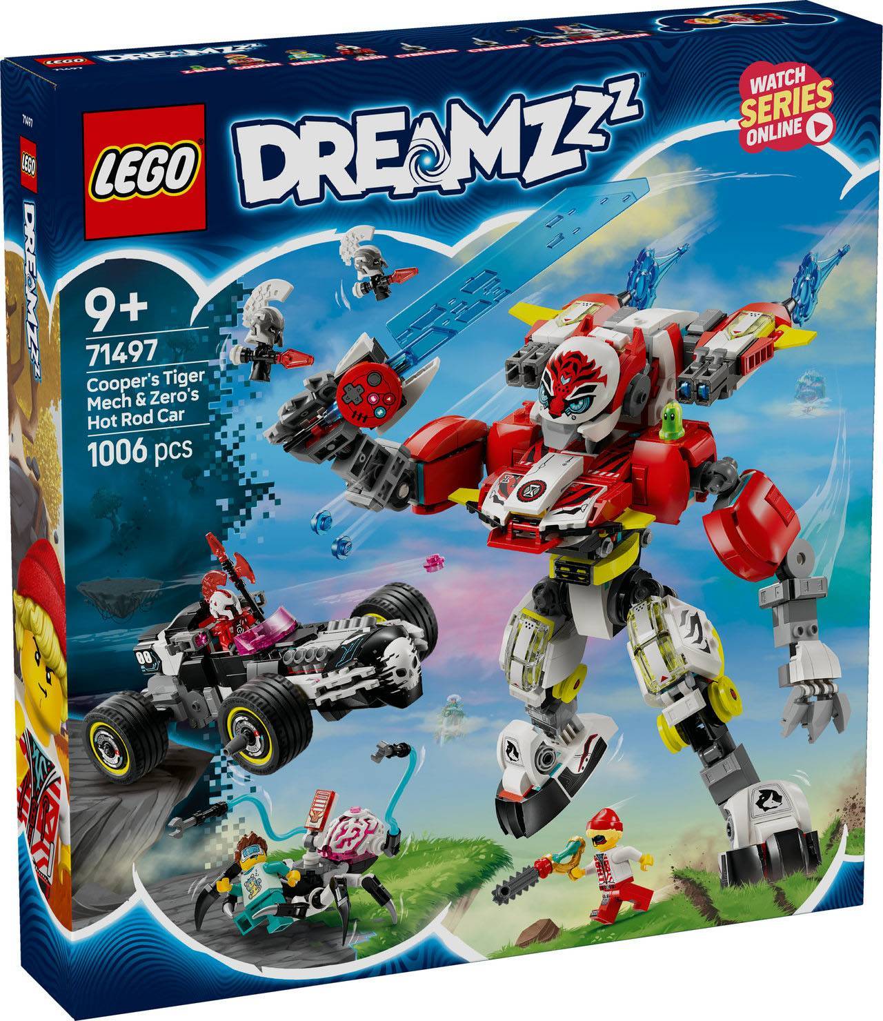 LEGO® DREAMZzz 71497 Cooper’s Tiger Mech & Zero’s Hot Rod Car - Build ...