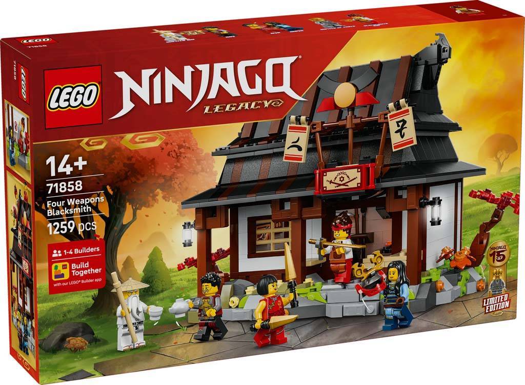 LEGO® Ninjago 71858 Four Weapons Blacksmith 15th Anniversary - Build ...