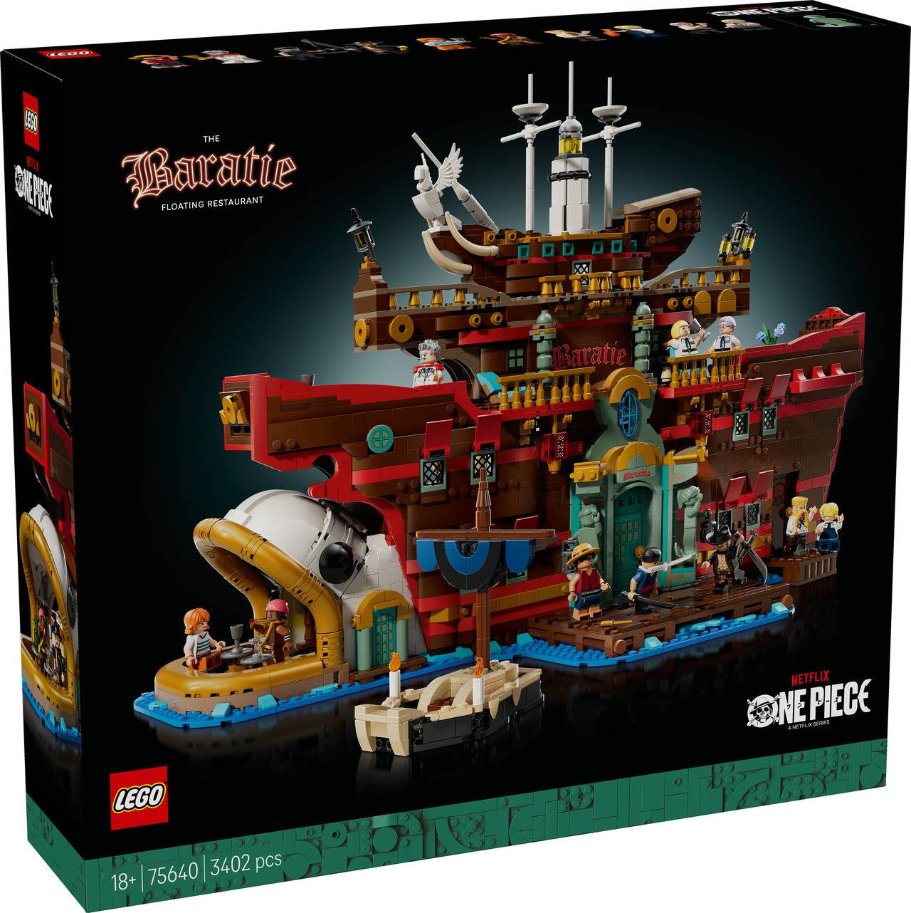 LEGO® ONE PIECE 75640 The Baratie Floating Restaurant - Build and Play ...