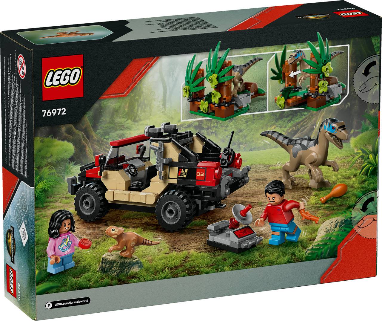 LEGO® Jurassic World 76972 Raptor Off-Road Escape - Build and Play ...